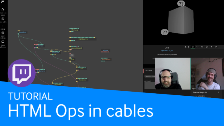 HTML Operators tutorial - cables.gl - blog